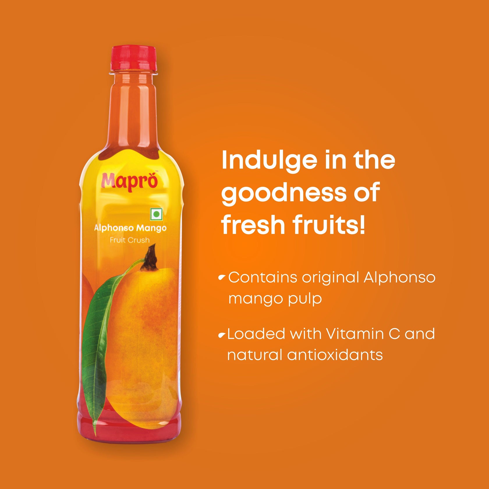 Alphonso Mango Fruit Crush - Refreshing, Natural Mango Drink – Mapro